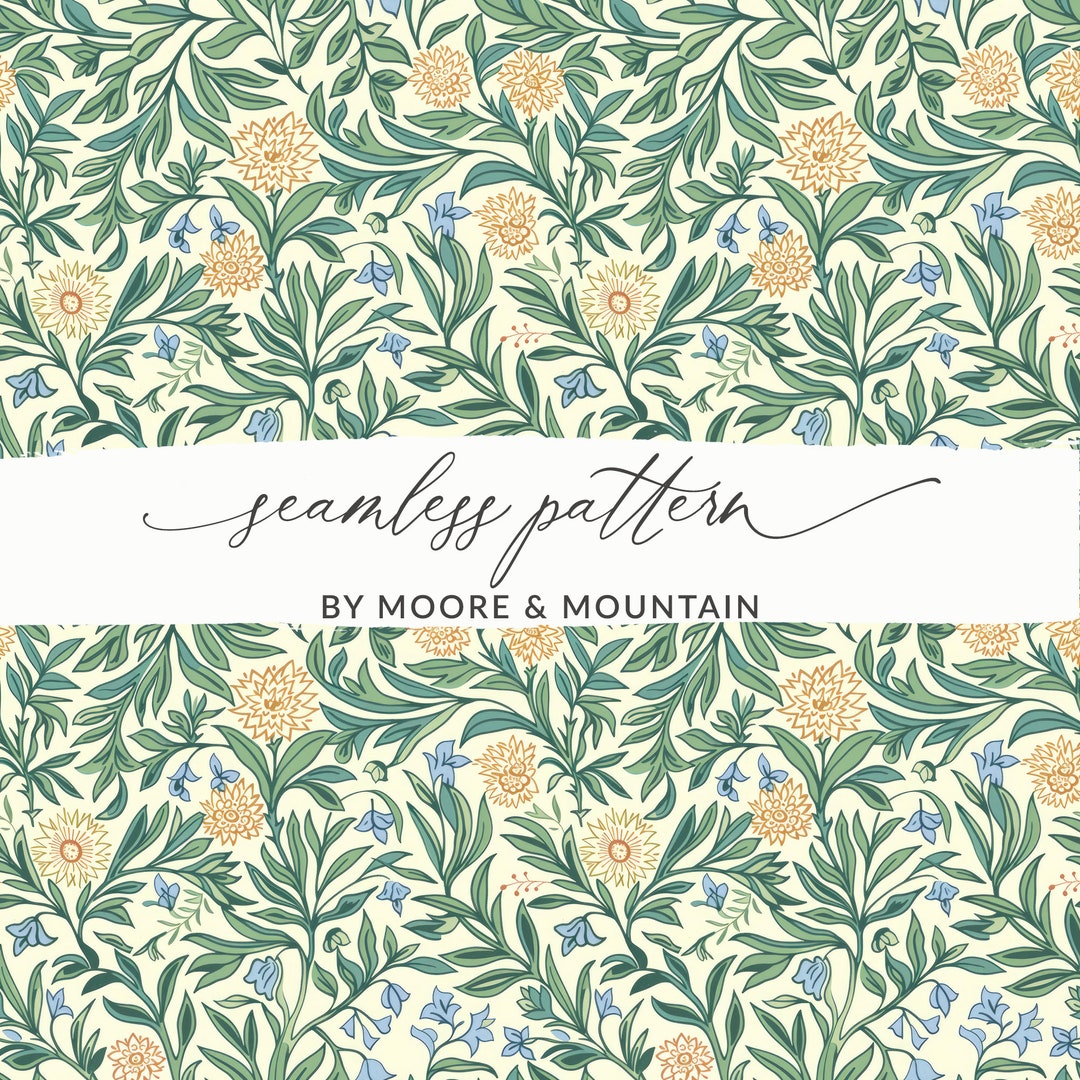 Sage Green Leaf and Vines Pattern, Seamless Dainty Leaves Baroque ...