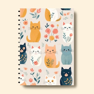 Quirky Cats Digital Paper, Seamless Cats Background, Cute Cats Pattern ...