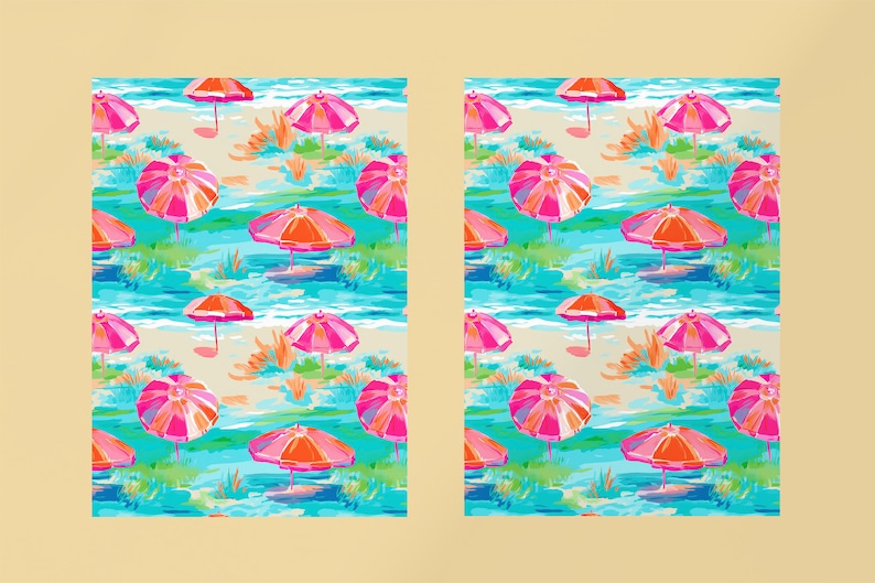Beachy Seamless Patterns, Seamless Beachy Designs Summer Patterns ...