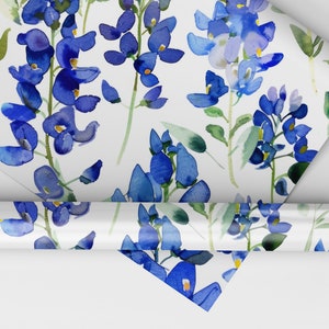 Watercolor Bluebonnets Seamless Pattern, Painted Bluebonnets, Spring ...