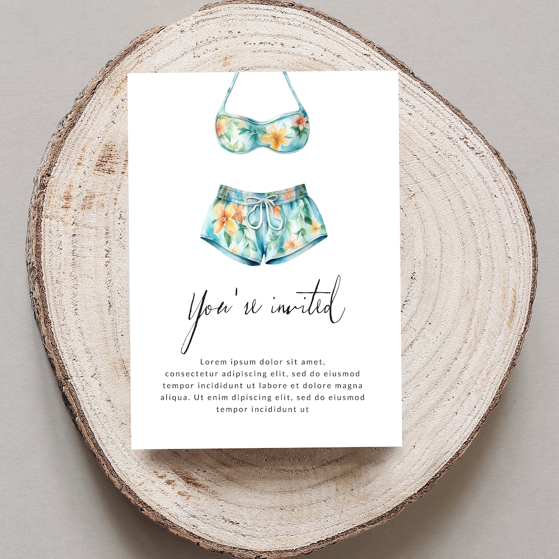 100 Watercolor Bikini Clipart Swimsuits, Retro Swimsuit Clip Art ...