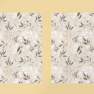 50 Seamless Neutral Pattern, Neutral Leaves Background Patterns Set ...