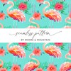 Hibiscus Seamless Preppy Pattern, Pink and Purple Seamless Blooms ...
