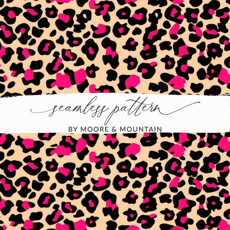 Pink Cheetah Print Seamless Pattern, Girly Animal Print Background ...