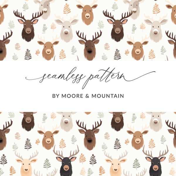 Moose Pattern - Etsy