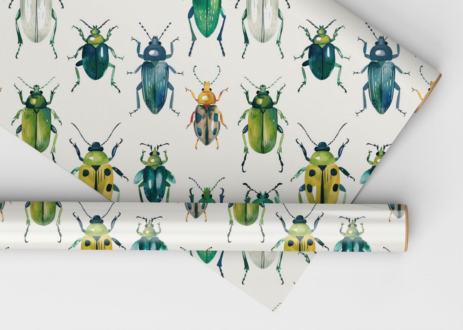 Seamless Bug Pattern Watercolor Bugs Seamless Pattern, Cute Beetles ...
