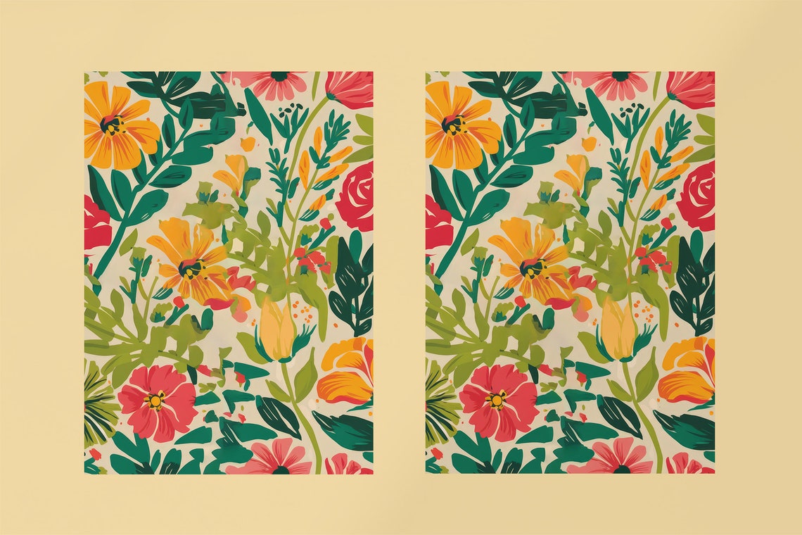Seamless Tropical Floral Pattern, Repeating Tropical Flowers Pattern ...