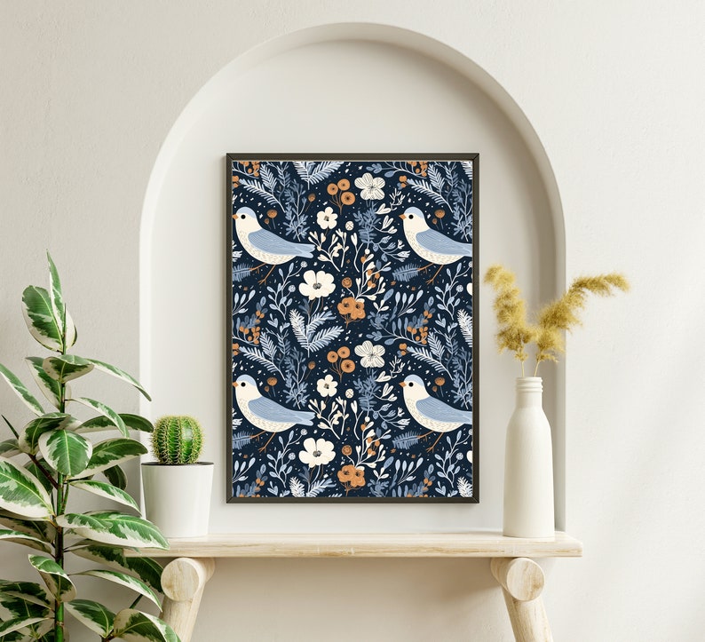 32 Seamless Cute Winter Animals Seamless Backgrounds, Blue Winter ...