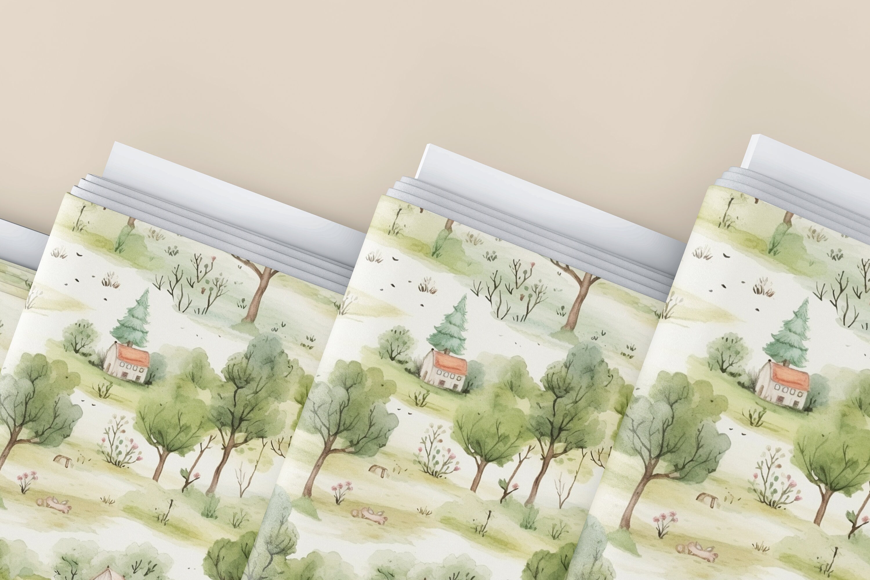 Cottagecore Village Background, Cottagegore Seamless Countryside ...