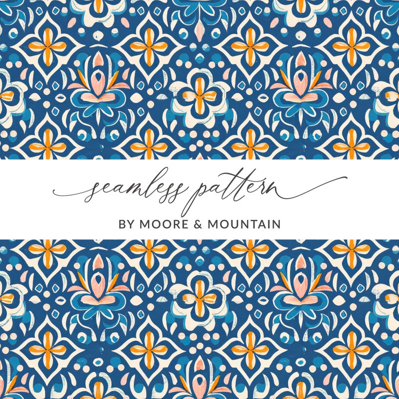 Moroccan Tile Blue - Etsy