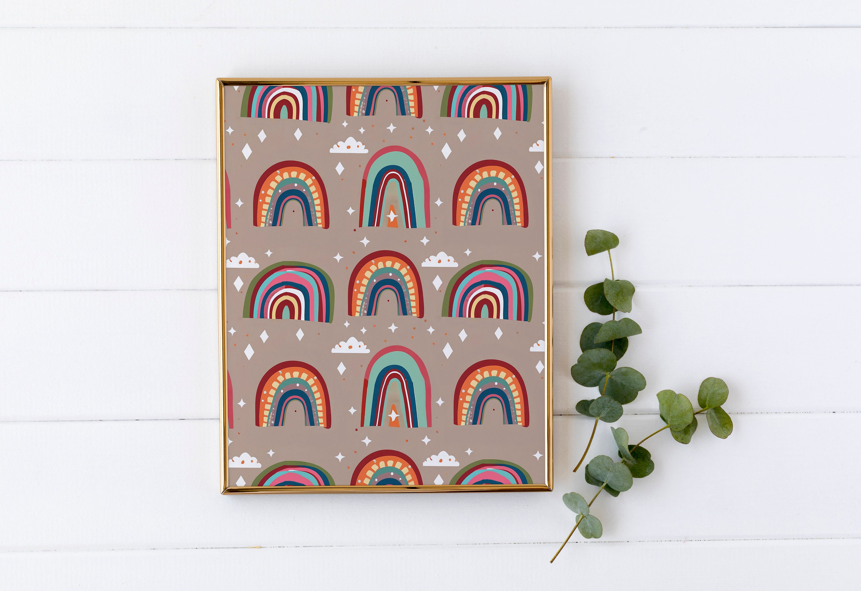 Simple Rainbow Pattern Background, Cute Rainbow Seamless Background ...