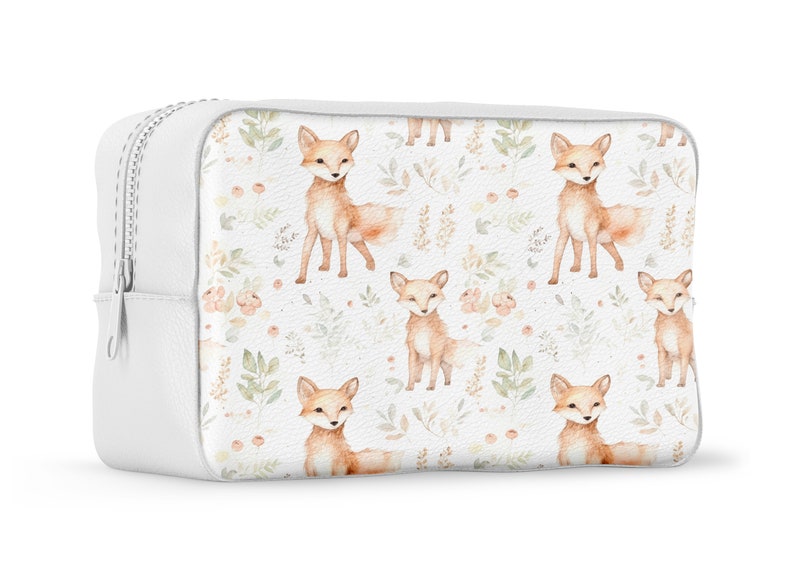 Cute Baby Fox Seamless Pattern, Watercolor Foxes Seamless Background ...