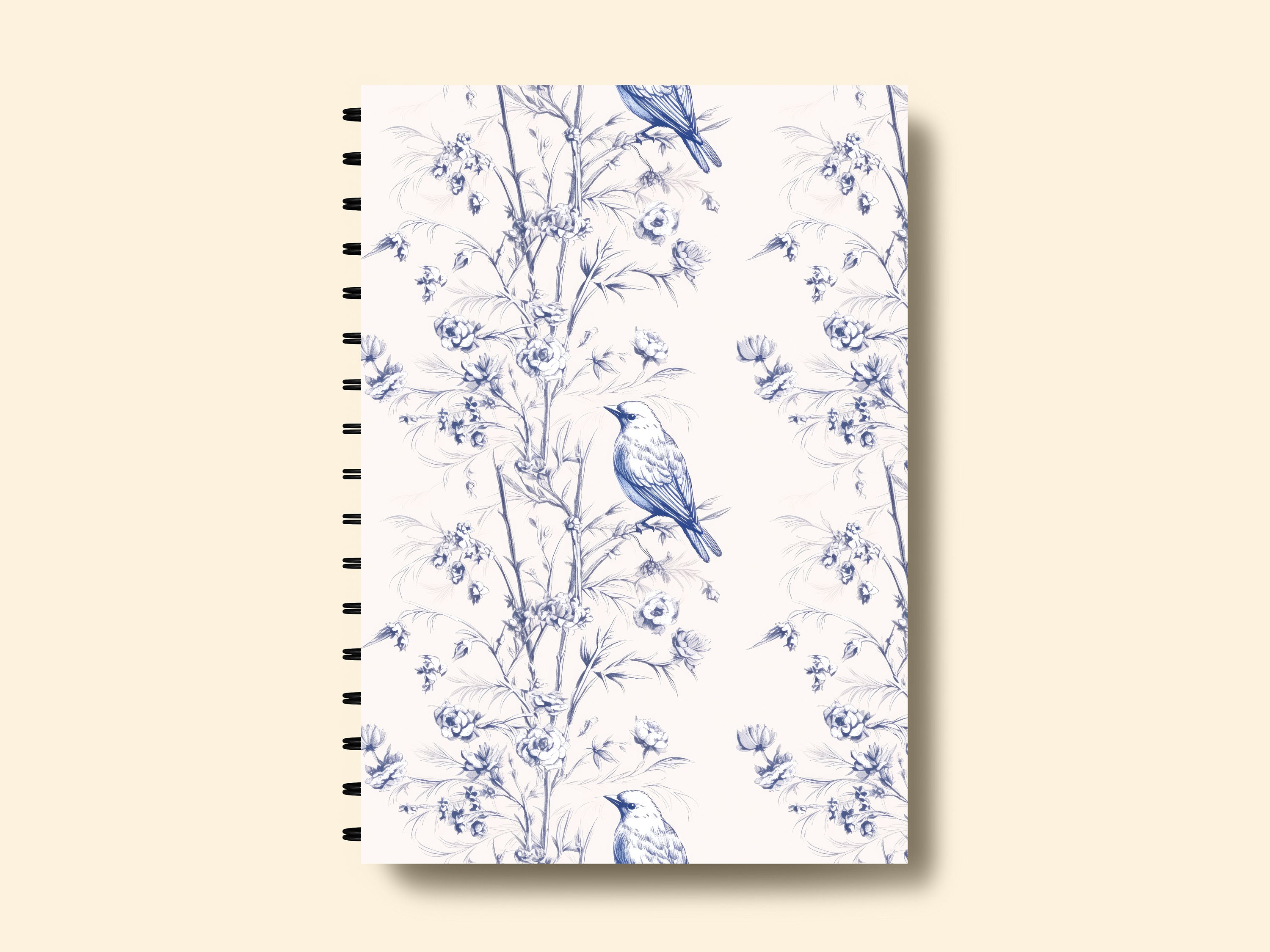Seamless Chinoiserie Pattern Blue Chinoiserie Floral Pattern With Bird ...