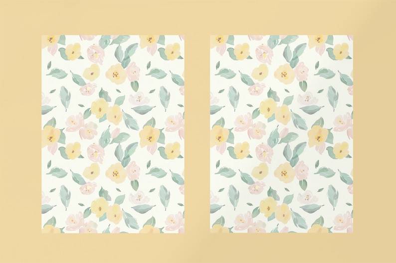 Pastel Flowers Background, Seamless Cute Pastel Floral Pattern ...