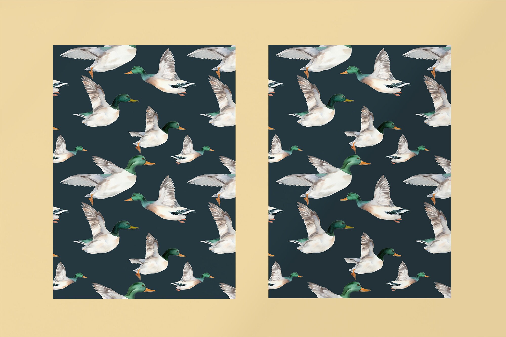 Seamless Duck Hunting Pattern Seamless Mallard Duck Pattern, Seamless ...