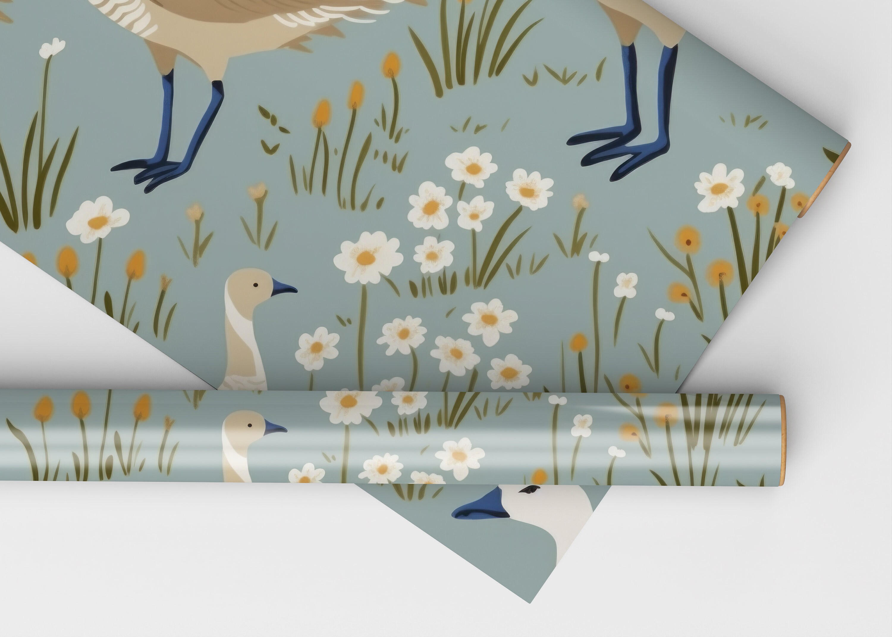 Seamless Goose Background Pattern Geese Repeating Background Pattern ...