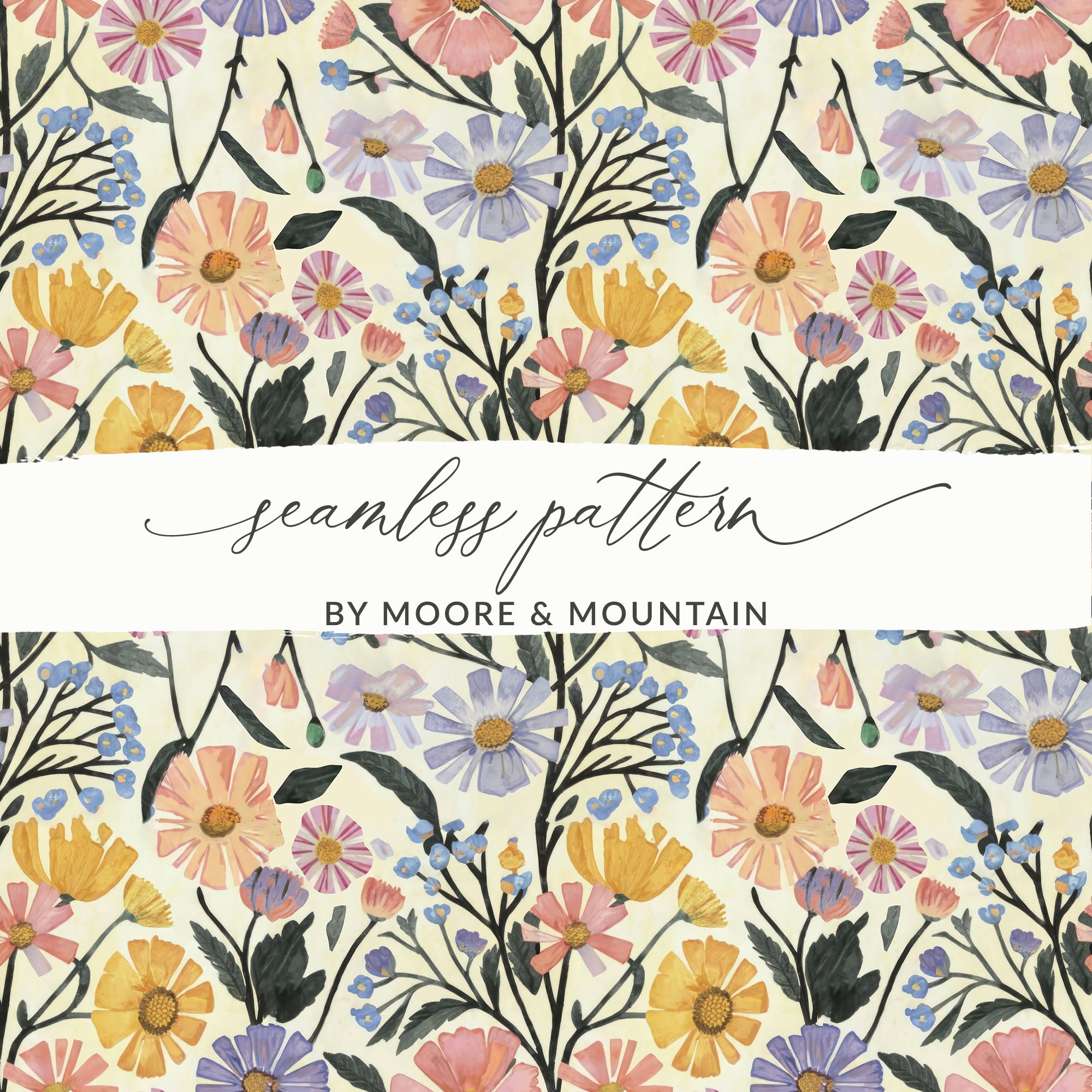 Seamless Cottagecore Floral Png Background Pattern, Cute Cottagecore ...
