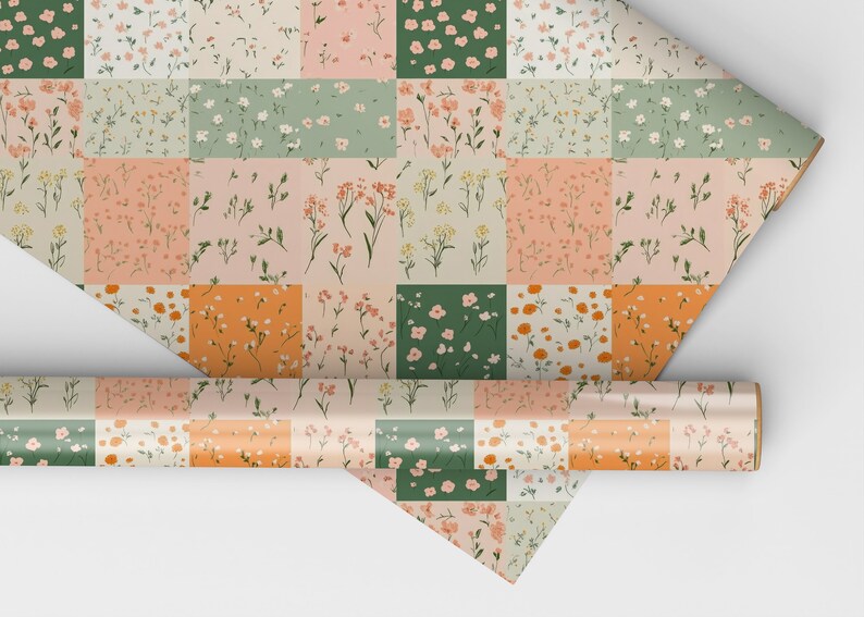 Seamless Patchwork Pattern Floral Seamless Quilted Digital Background ...