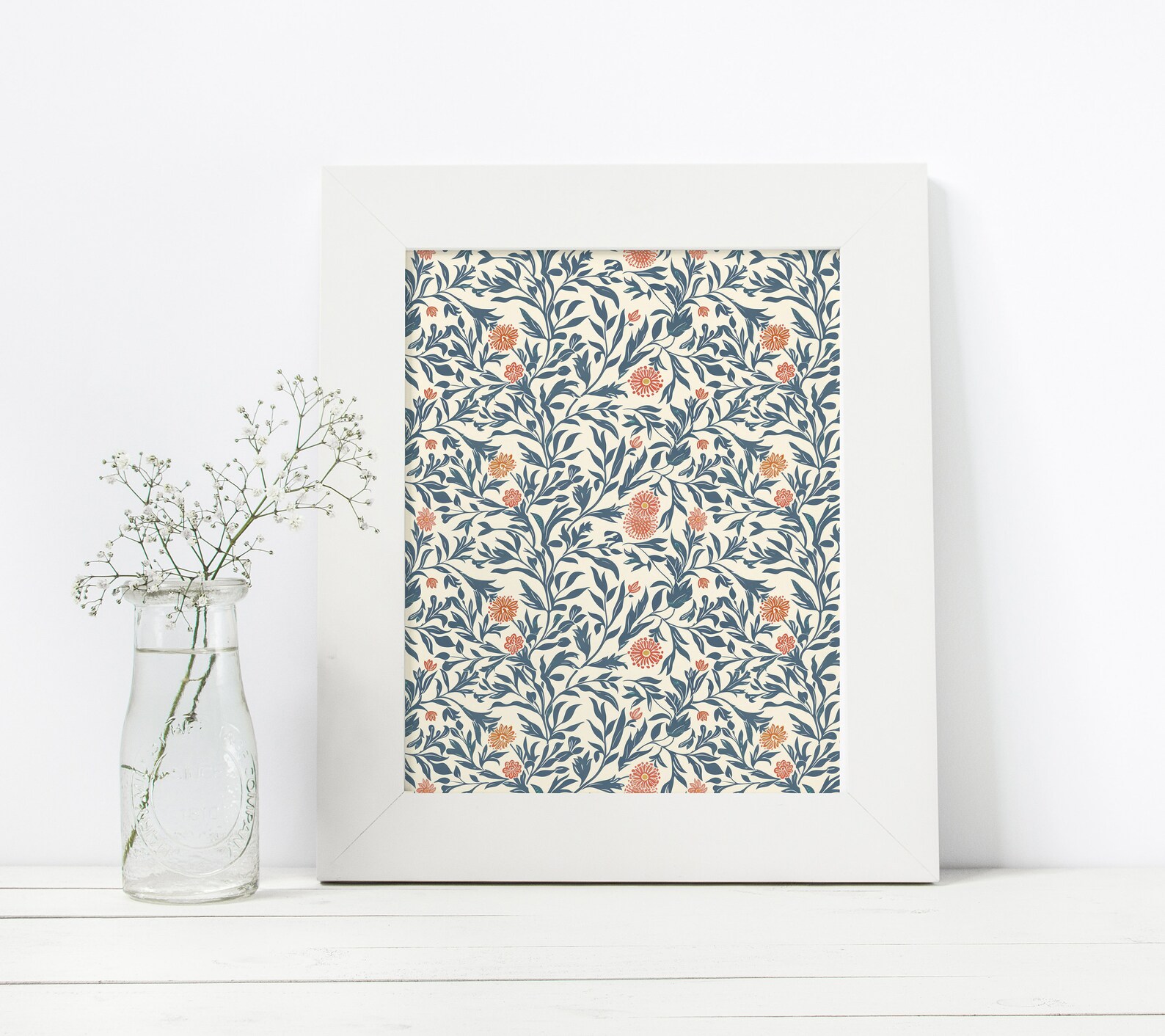 Dainty Vines Seamless Pattern, Decorative Leaves and Vines Pattern ...