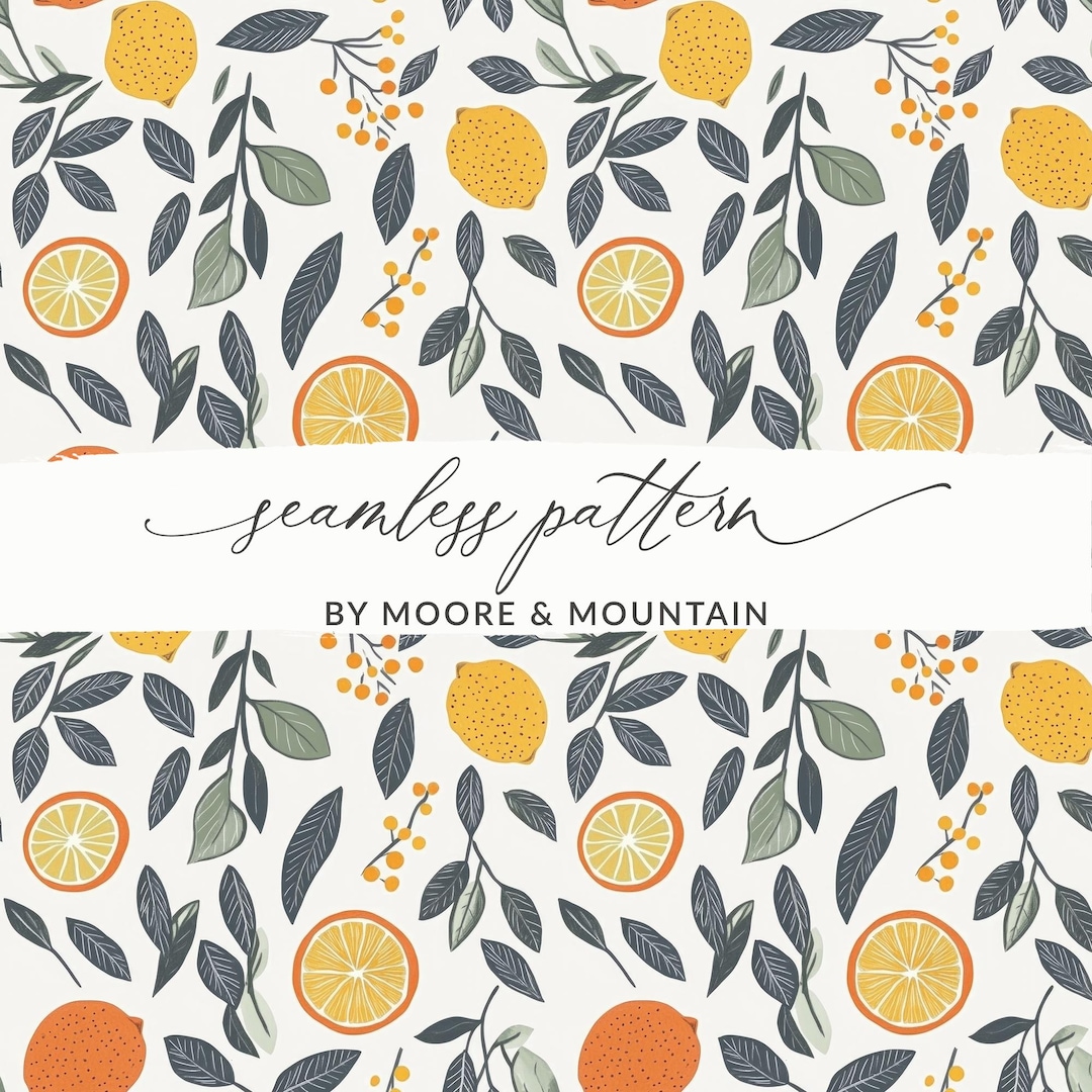 Seamless Lemon Slices Background Pattern Citrus Seamless Background Pattern PNG - Etsy