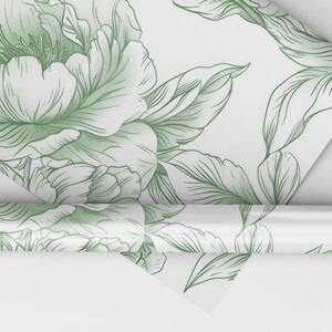 Seamless Chinoiserie Pattern Sage Green Chinoiserie Floral Pattern ...