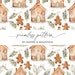 Seamless Gingerbread Man Pattern, Gingerbread House Background Pattern ...