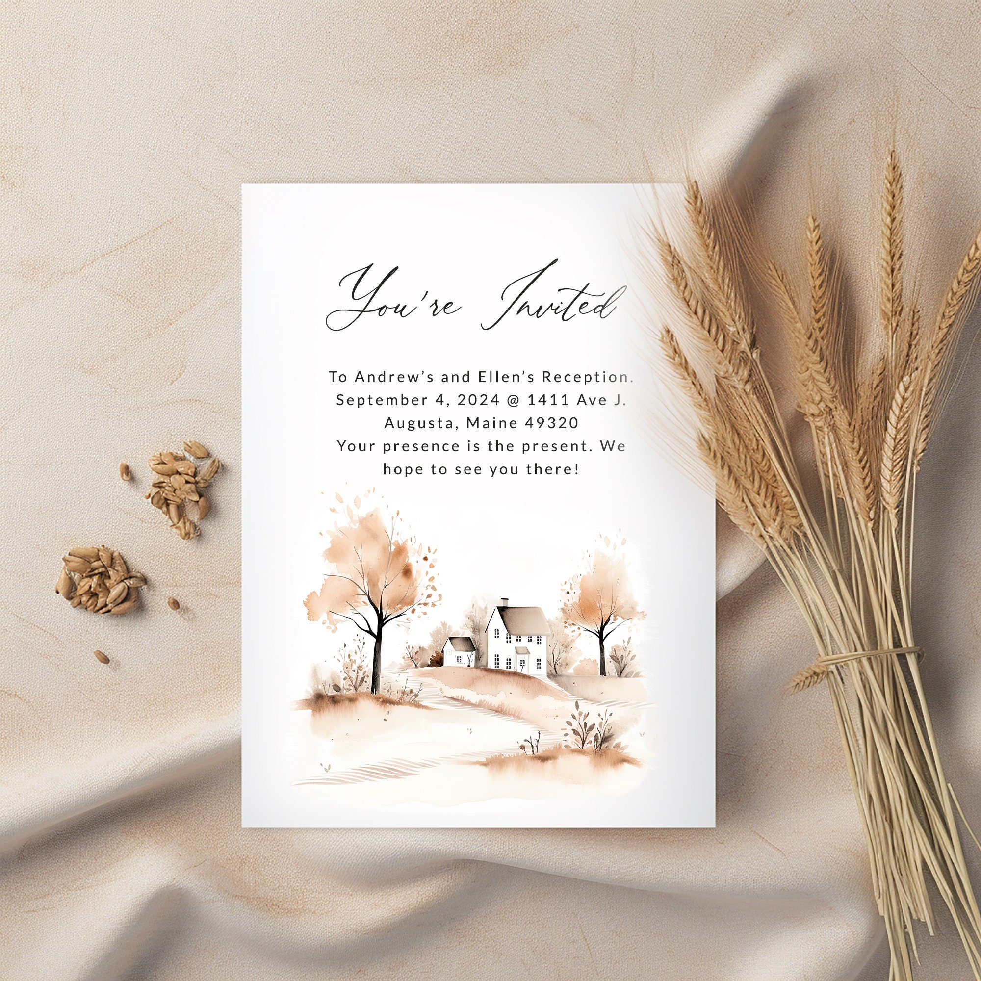Watercolor Fall Vibes Clipart, Watercolor Fall Aesthetic Clipart ...