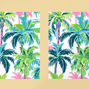 Seamless Palm Tree Pattern, Preppy Palm Tree Background Pattern ...
