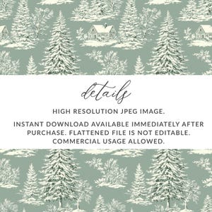 Sage Green Christmas Tree Toile Seamless Background PNG Vintage Toile ...