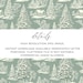 Sage Green Christmas Tree Toile Seamless Background PNG Vintage Toile ...