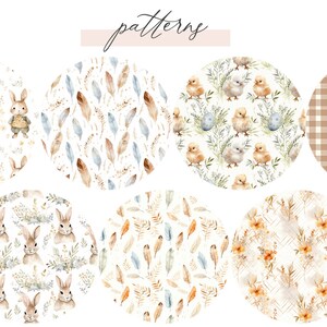 Rustic Easter Digital Paper Pack, Boho Easter Seamless Pattern Set ...