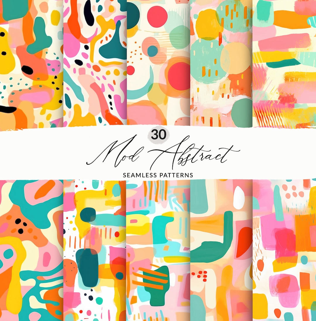 30 Modern Abstract Shapes Patterns, Trendy Mod Geometric Patterns ...