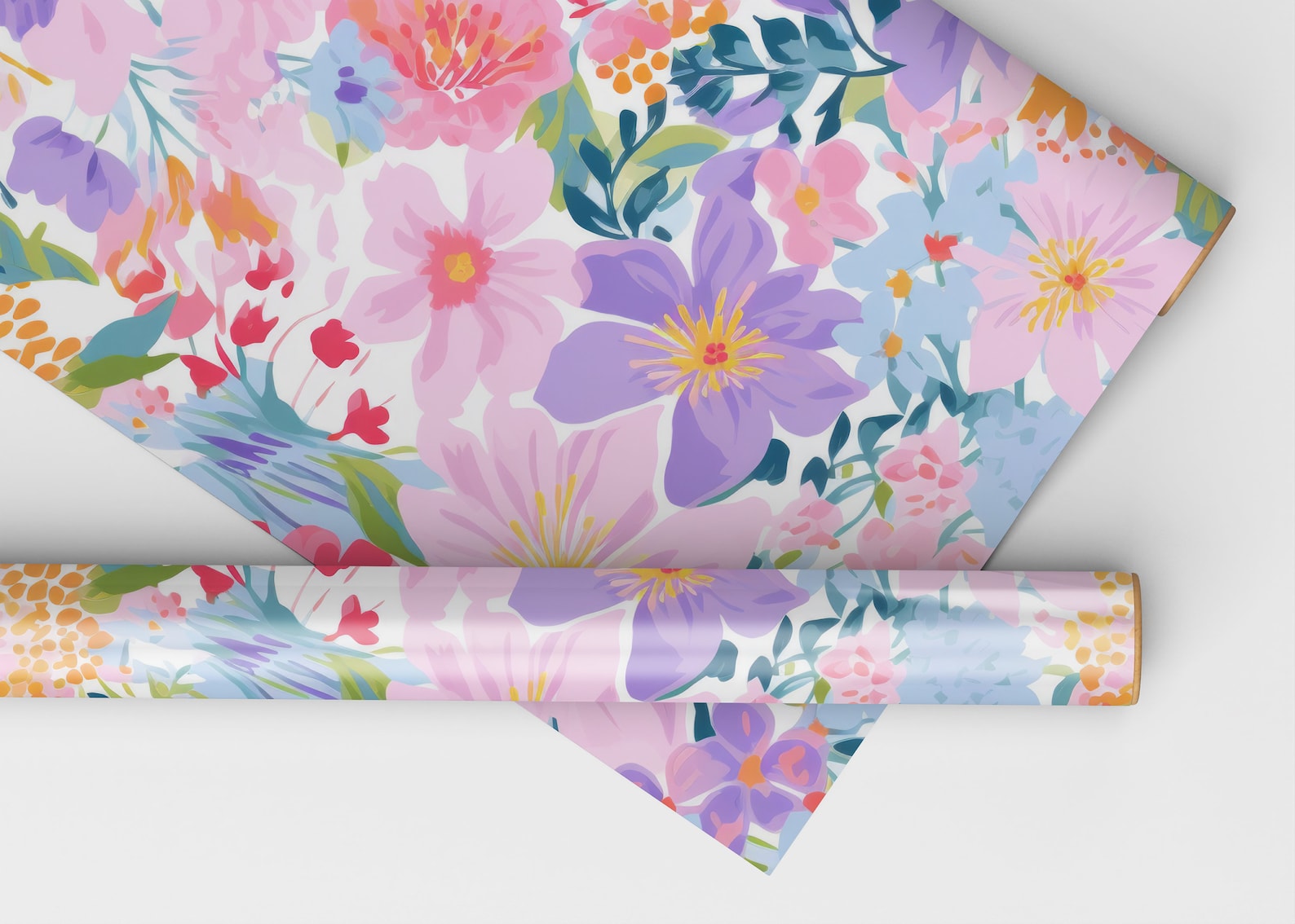 Purple Ditsy Flowers Pattern, Seamless Ditsy Floral Background Girly ...