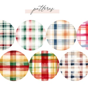 Watercolor Plaid Seamless Patterns Seamless Gingham, Christmas Plaid ...