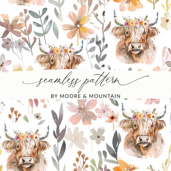 Highland Cow Wallpaper - Etsy