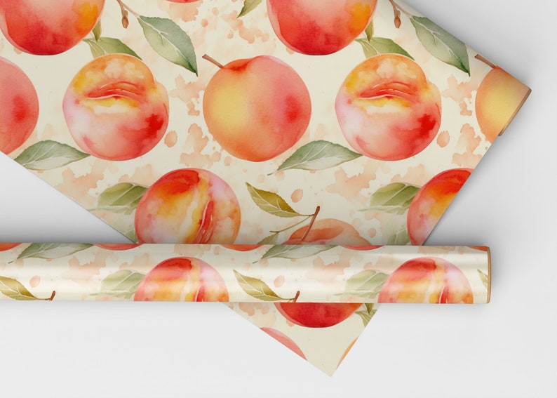 Watercolor Peach Seamless Background Pattern, Peaches Seamless Pattern ...
