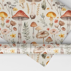 Mushrooms Background Repeating Pattern Cottagecore Mushroom Background ...