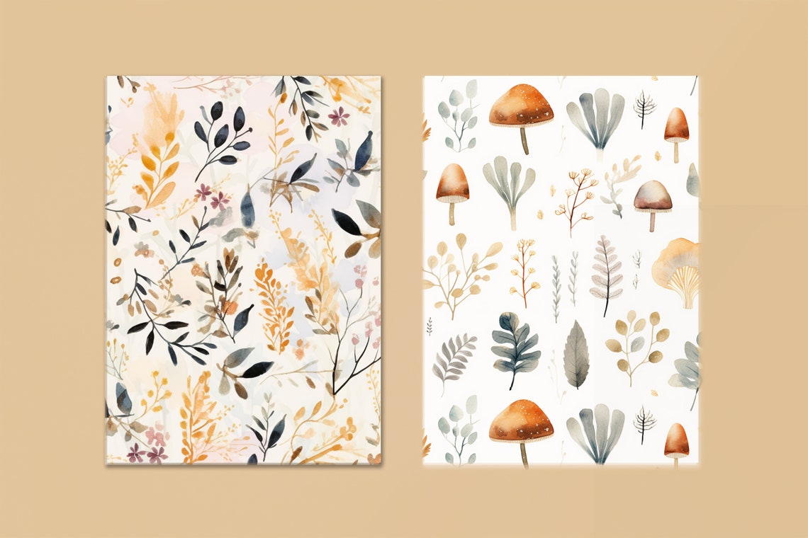 Seamless Autumn Boho Pattern Boho Fall Backgrounds Seamless - Etsy