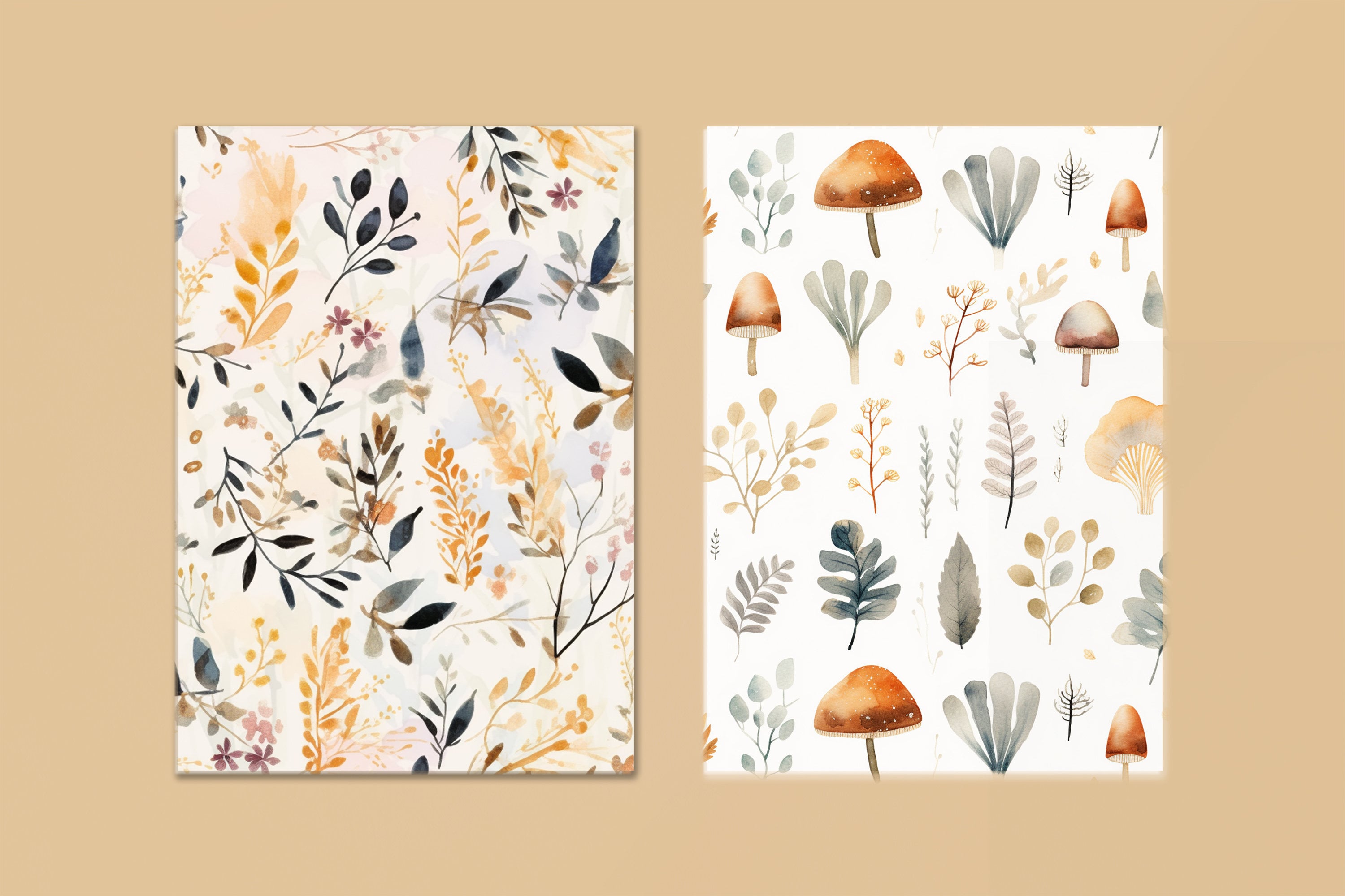 Seamless Autumn Boho Pattern Boho Fall Backgrounds Seamless - Etsy