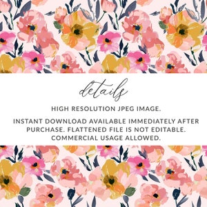Pink and Yellow Flowers Background Pattern, Light Pink Floral Pattern ...