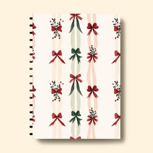 Seamless Coquette Christmas Bow Pattern Pink and Green Christmas Bows ...