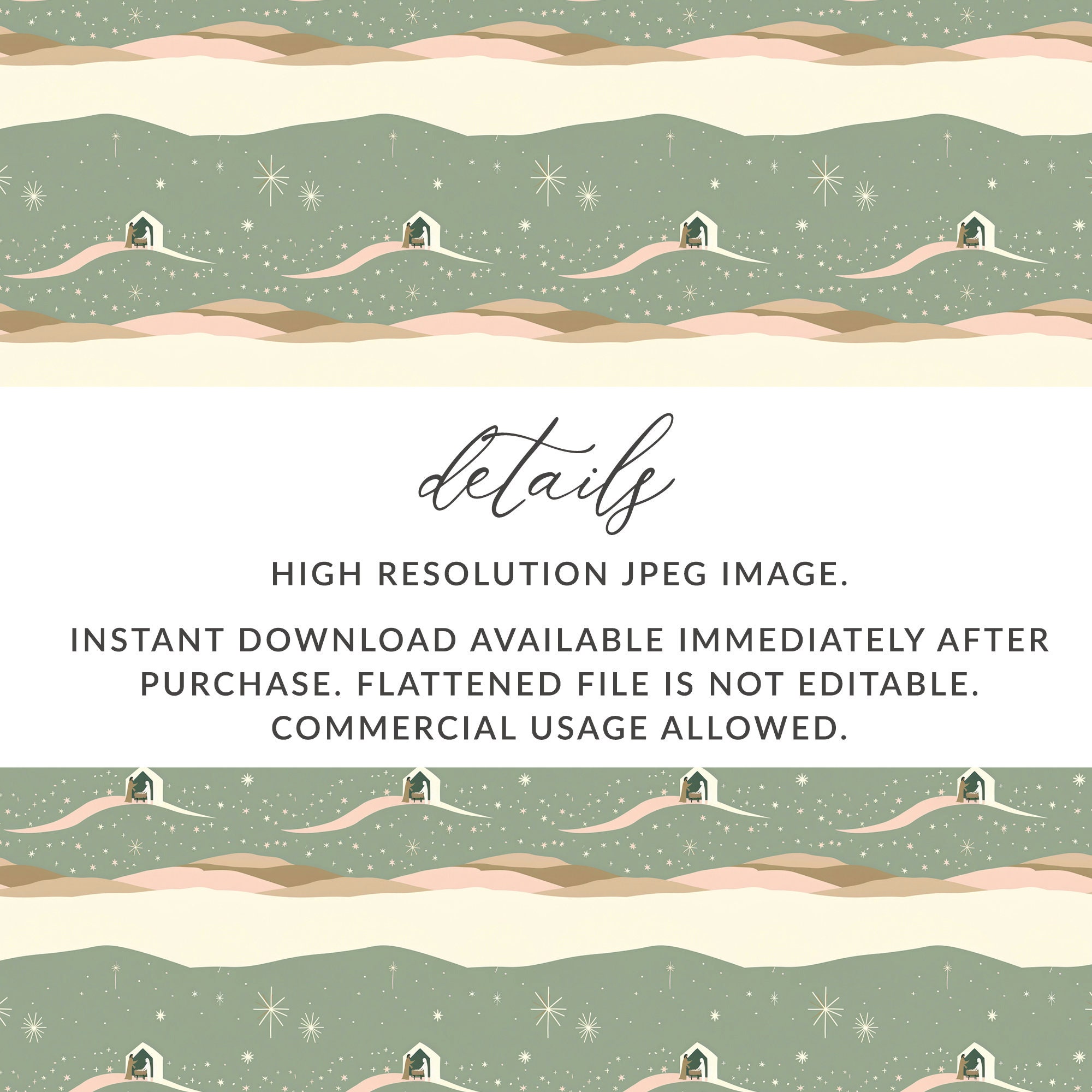 Nativity Scene Background Pattern Seamless Christian Christmas ...