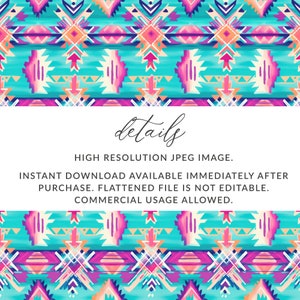Neon Tribal Background Pattern Southwestern Background, New Mexican ...