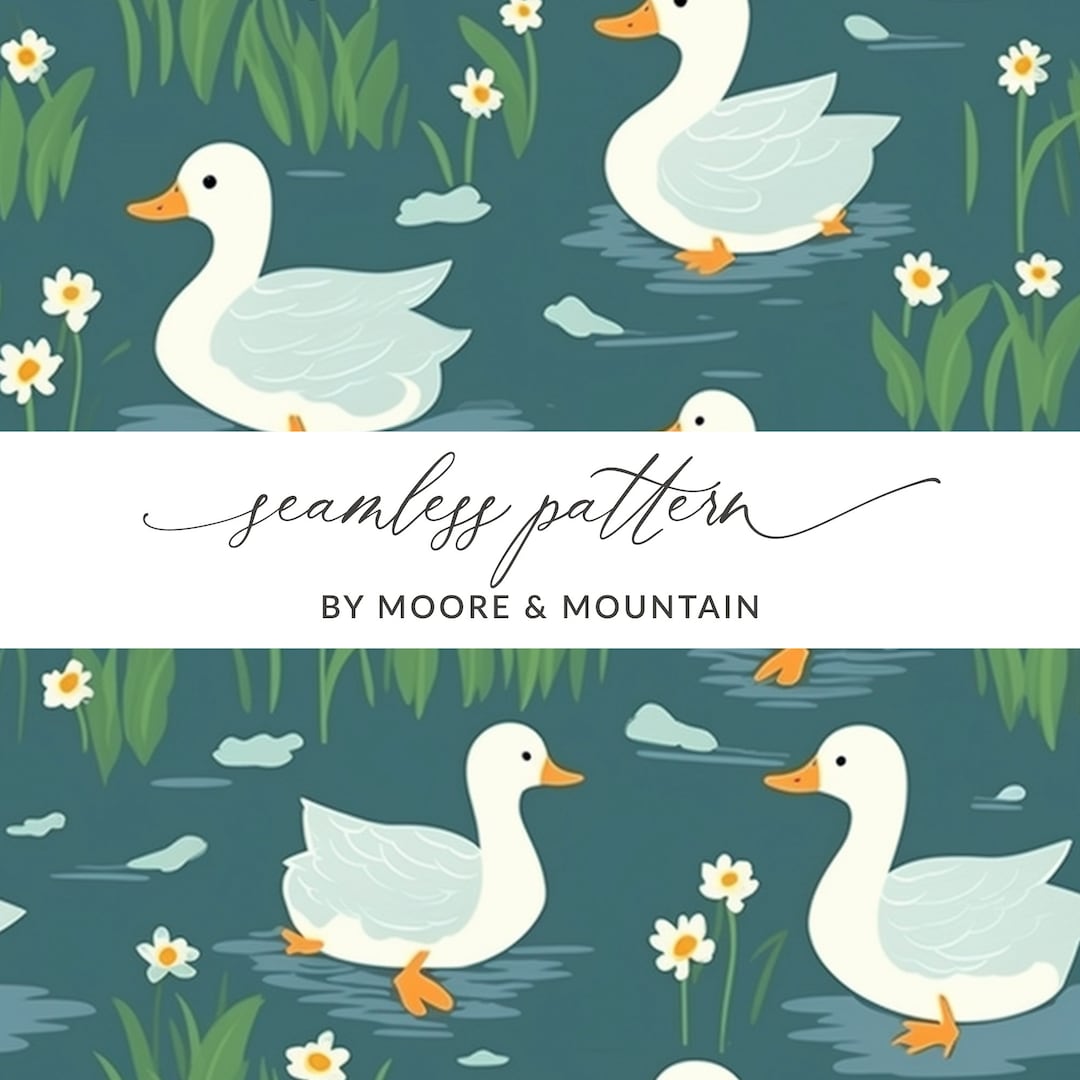 Adorable Seamless Ducks Pattern, Illustrated Ducks Background Pattern ...