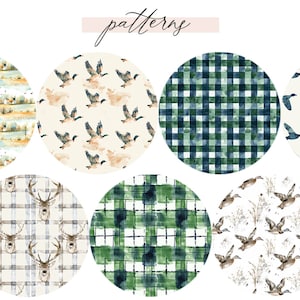 Hunting Background Pattern Pack, Seamless Mallard Duck Seamless ...