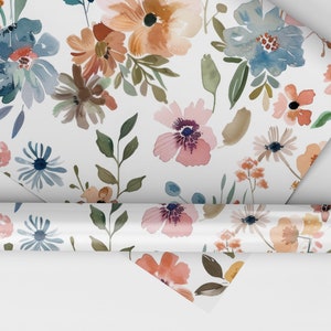 Watercolor Folk Art Floral Background Pattern, Pastel Folk Art Seamless ...