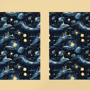 Wizard Seamless Background Pattern Starry Night Background Dark ...