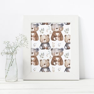 Seamless Teddy Bear Background Commercial Use Digital Paper Teddy Bears ...