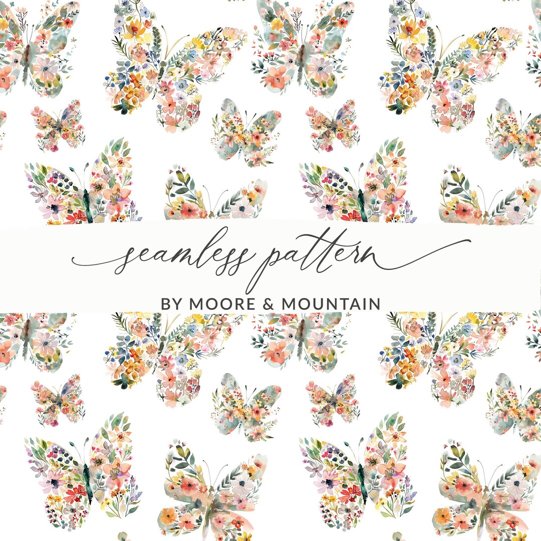 Spring Butterfly Seamless Background Butterflies Background Pattern ...