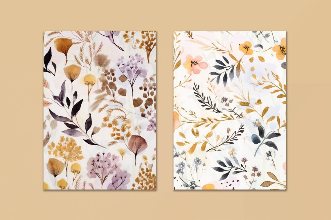 Seamless Autumn Boho Pattern Boho Fall Backgrounds Seamless - Etsy